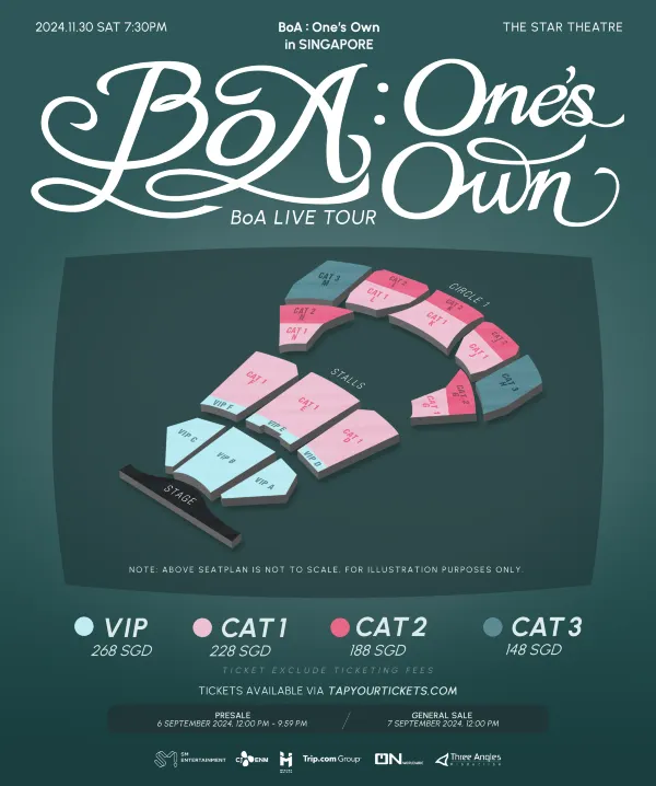 BoA Singapore Concert | BoA LIVE TOUR – BoA : One's Own | Singapore The ...