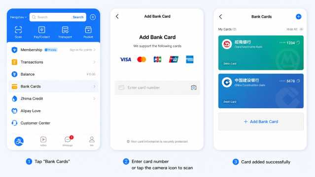 How to Add a Card to Alipay for Foreigners? Setup & Fees | Trip.com